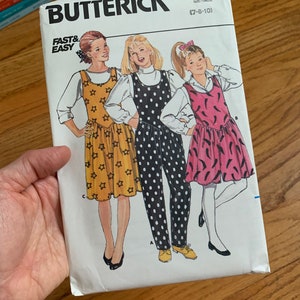 Vintage 1980s Sewing Pattern, Size 7-8-10 Girls Jumper and Jumpsuit ...
