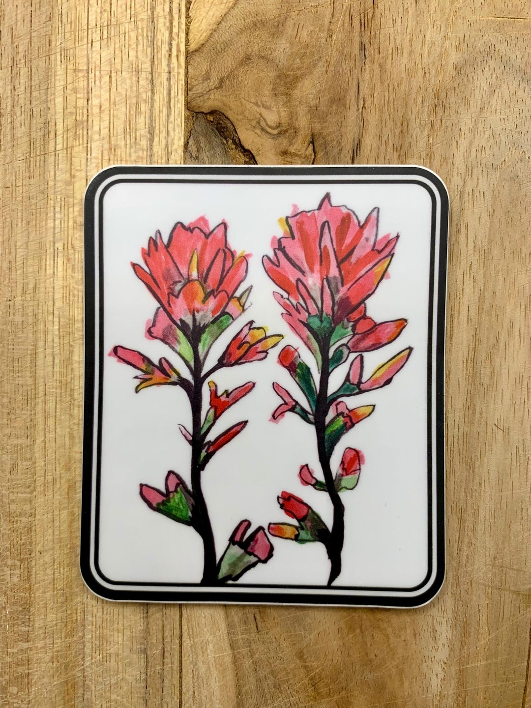 Indian Paint Brush of Yellowstone: Sticker From Original Art - Etsy