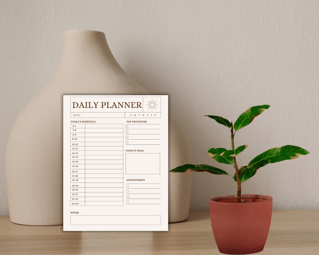 Editable Printable Daily Planner, Printable Schedule, Daily Planner ...