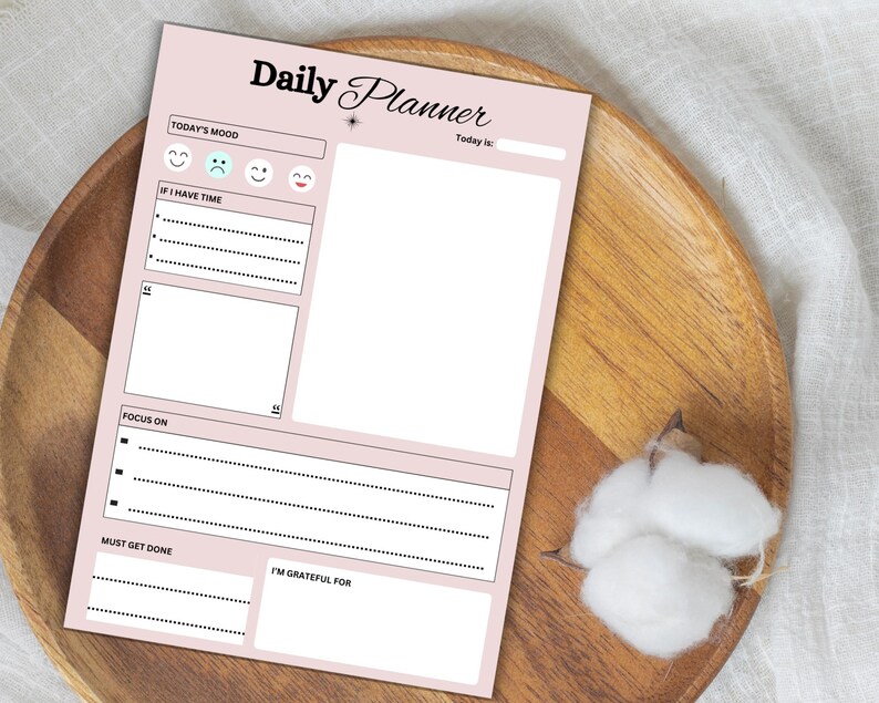Editable Printable Daily Tracker, Daily Habit Tracker, Printable ...