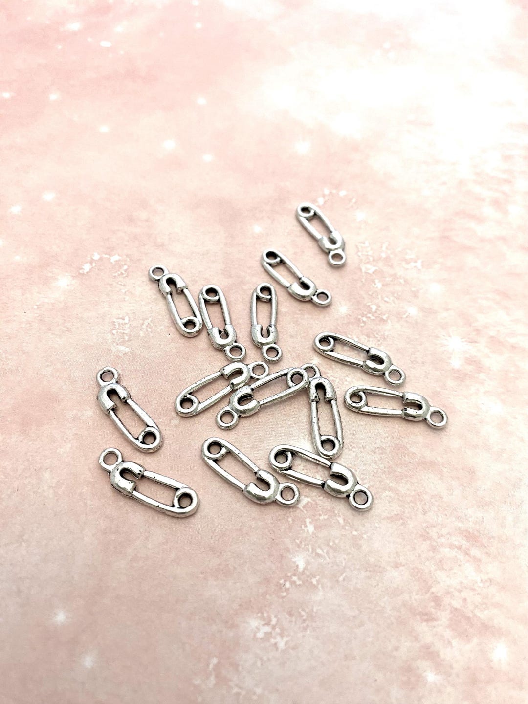 10 or 25 Diaper Safety Pin 3D Baby Antique Silver Charms - Etsy