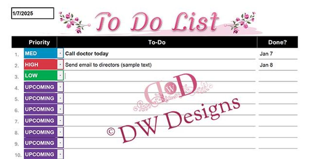 Simple Electronic to Do List - Etsy
