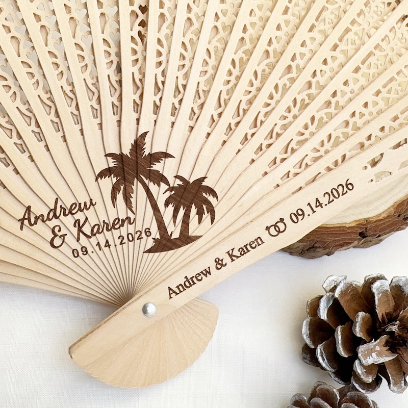 Personalized Wedding Fans - Etsy