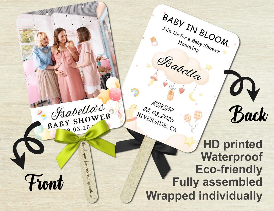 Bulk Baby Shower Fans Favors for Guests Gender Reveal Party Favor Fans ...