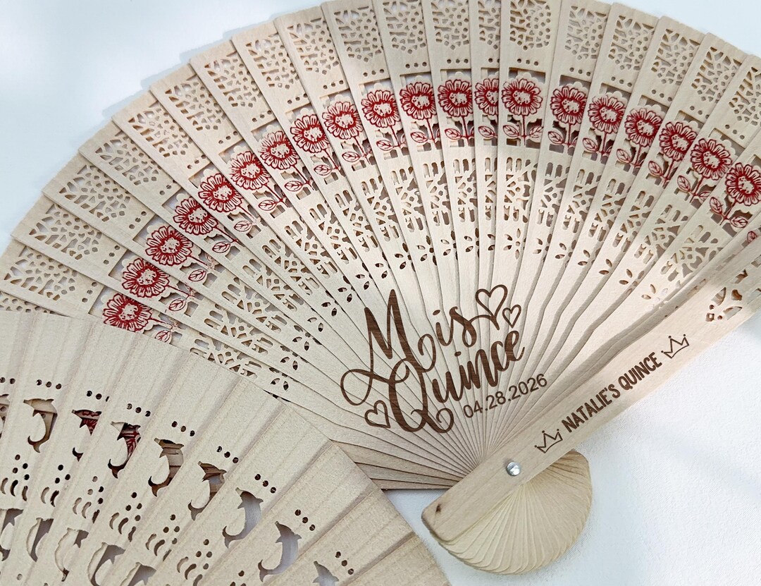 Mis Quince Años Fan Favors Custom Birthday Favors Quinceañera Party ...