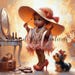 Glamorous Toddler Vanity Art Print | Boujee Baby Girl With Makeup ...