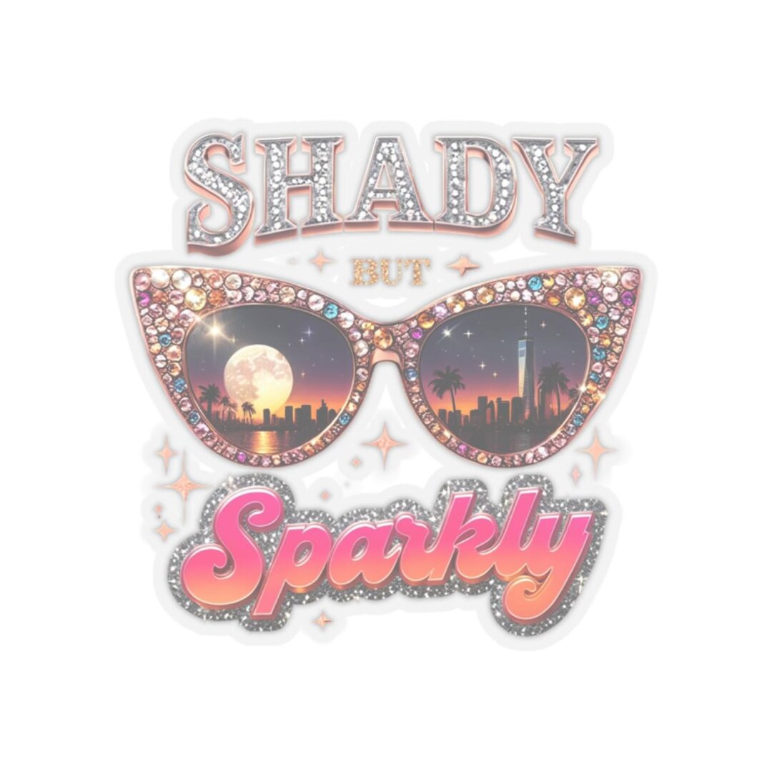 Glam Sunglasses Stickers - Kiss-cut Stickers for Water Bottles, Laptop ...