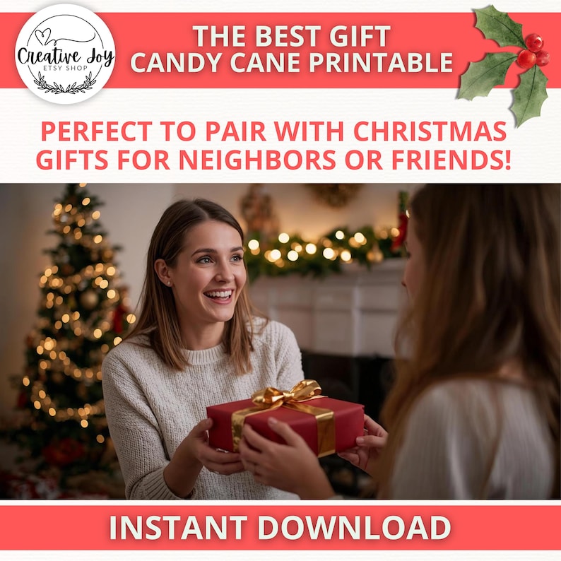 The Best Gift Candy Cane Jesus Christmas Tag Printable | LDS Christian ...