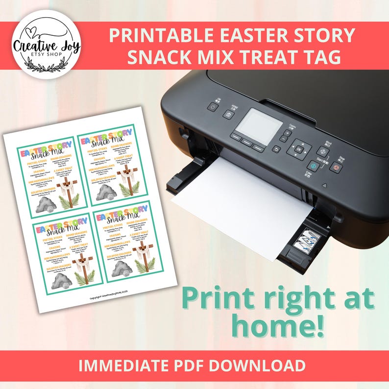 Easter Story Snack Mix Printable | Christ-centered Easter Activity ...