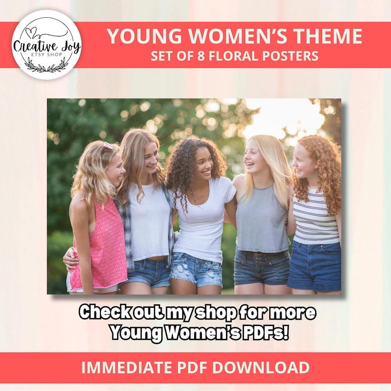 LDS Young Women Theme Printable | Come Follow Me | Scripture Study ...