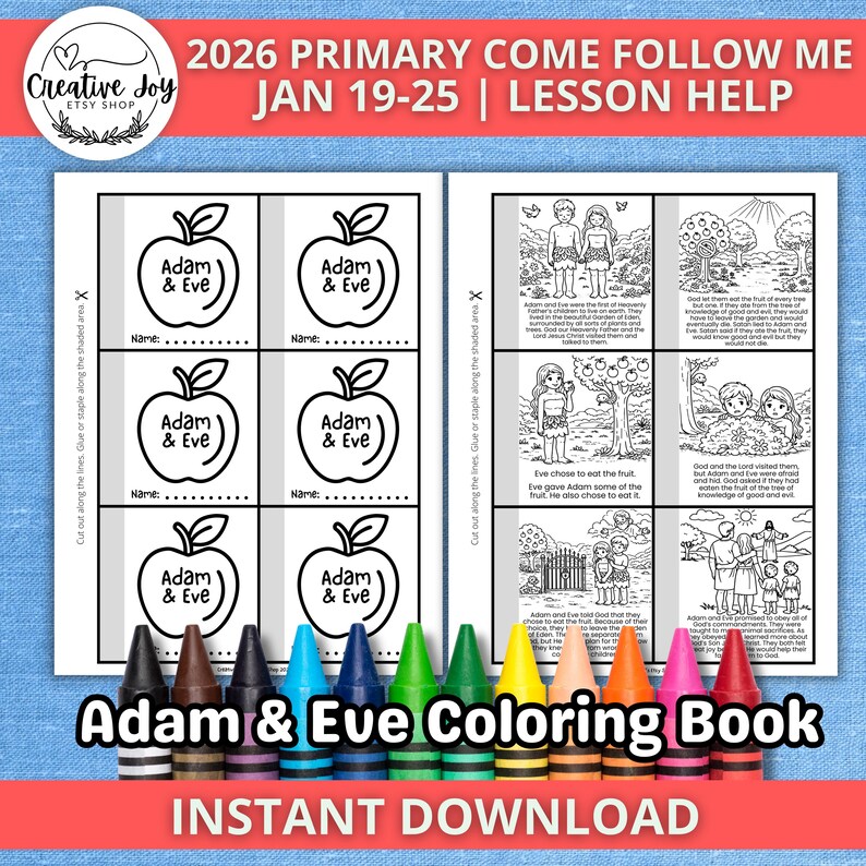 2026 Primary Come, Follow Me Lesson Help | Jan 19–25 | the Fall of Adam ...
