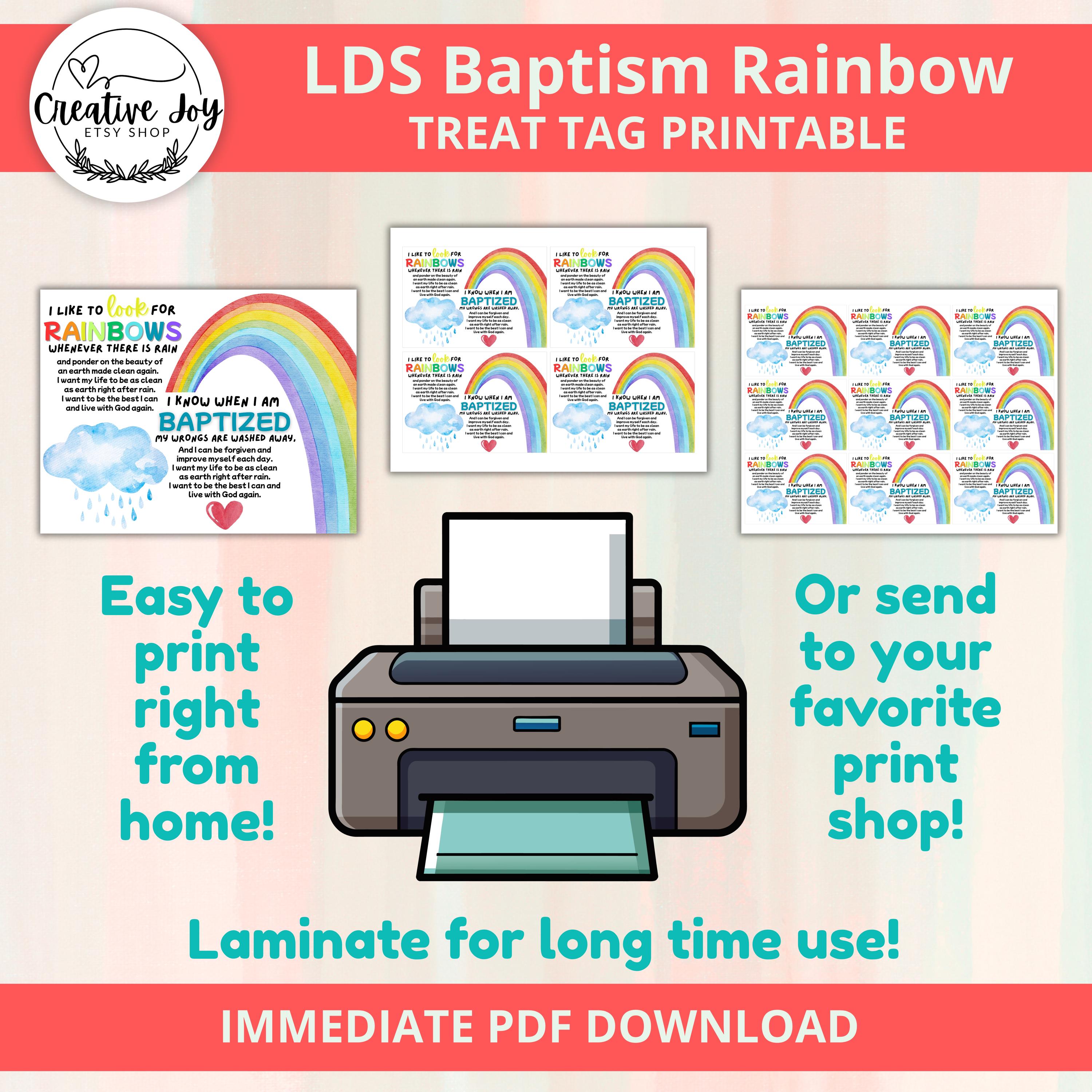 LDS Baptism Gift | When I Am Baptized Skittles Treat Tag | Primary ...