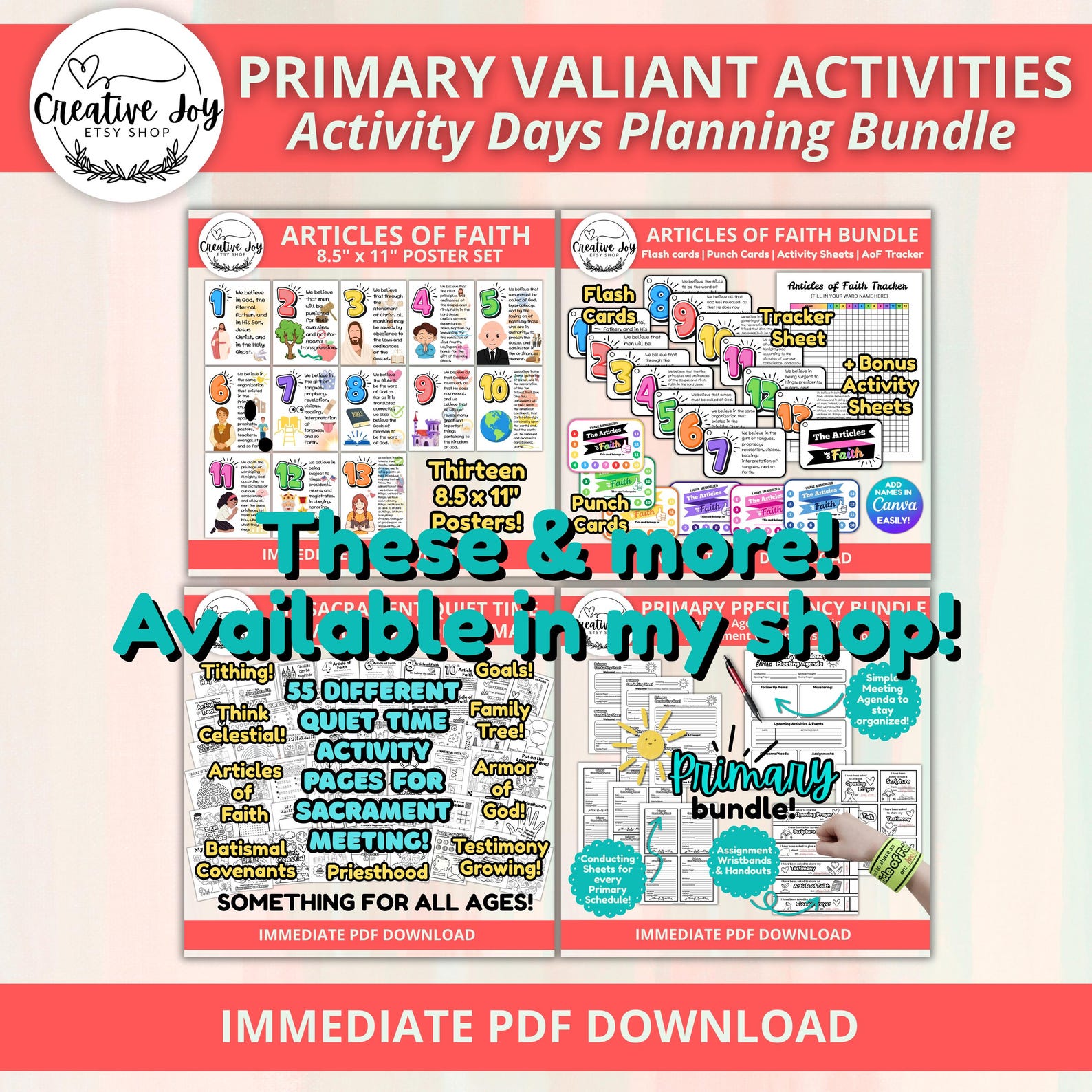 Primary Valiant Activities Printables | LDS Activity Days Planner ...