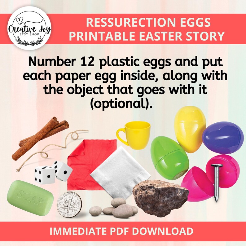 Resurrection Eggs Activity | Christian Easter Printable | 12 Days of ...