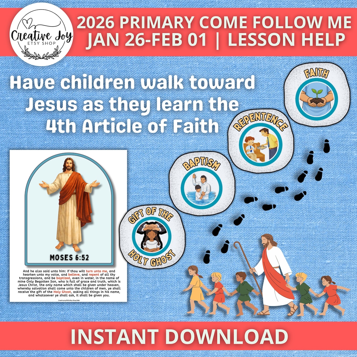 2026 Primary Come Follow Me Lesson Help Jan 26–feb 1 | Genesis 5, Moses ...
