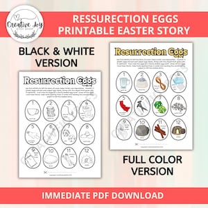 Resurrection Eggs Activity | Christian Easter Printable | 12 Days of ...