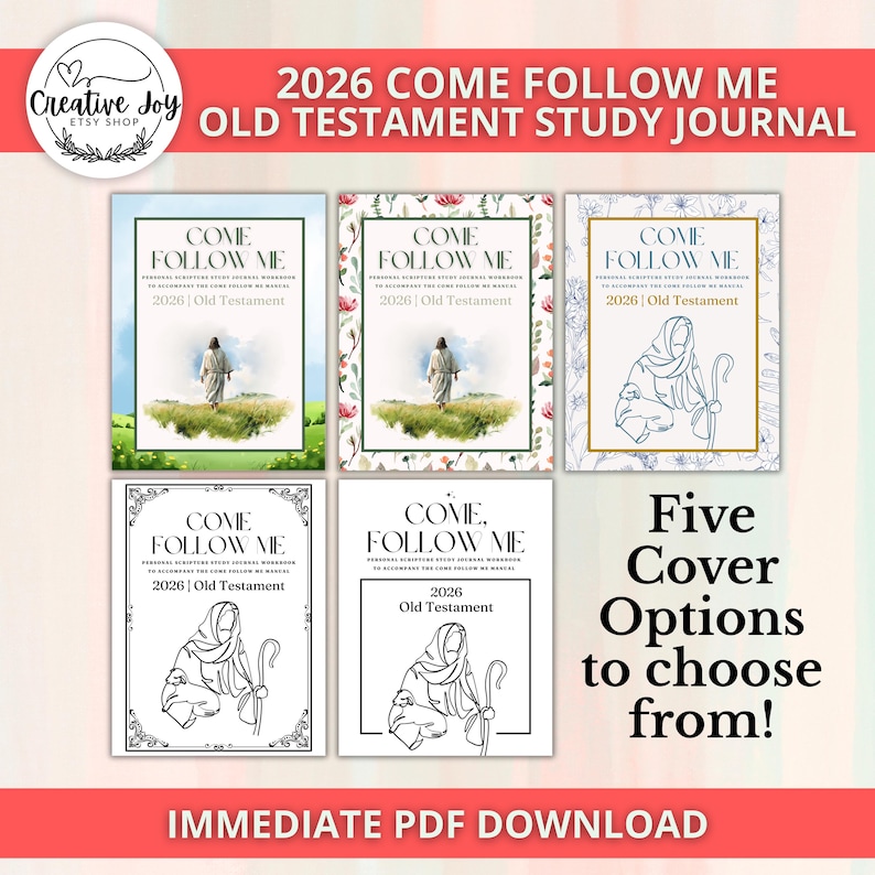 2026 Come Follow Me Old Testament Study Journal Workbook | Full Year ...