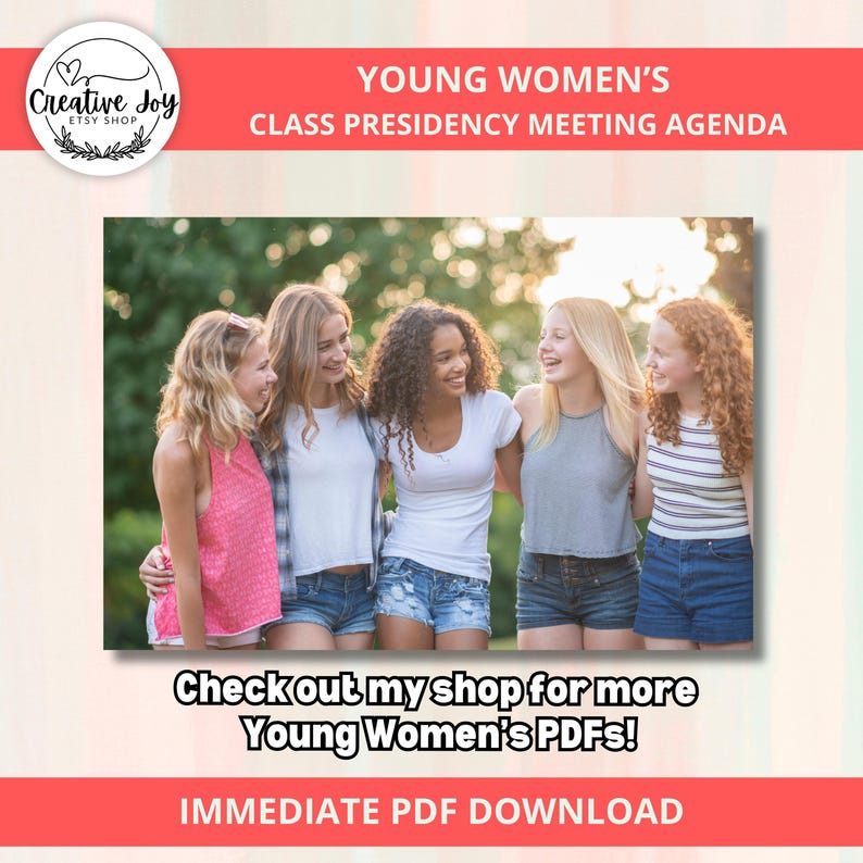 LDS Young Women Class Presidency Meeting Agenda | Church of Jesus ...