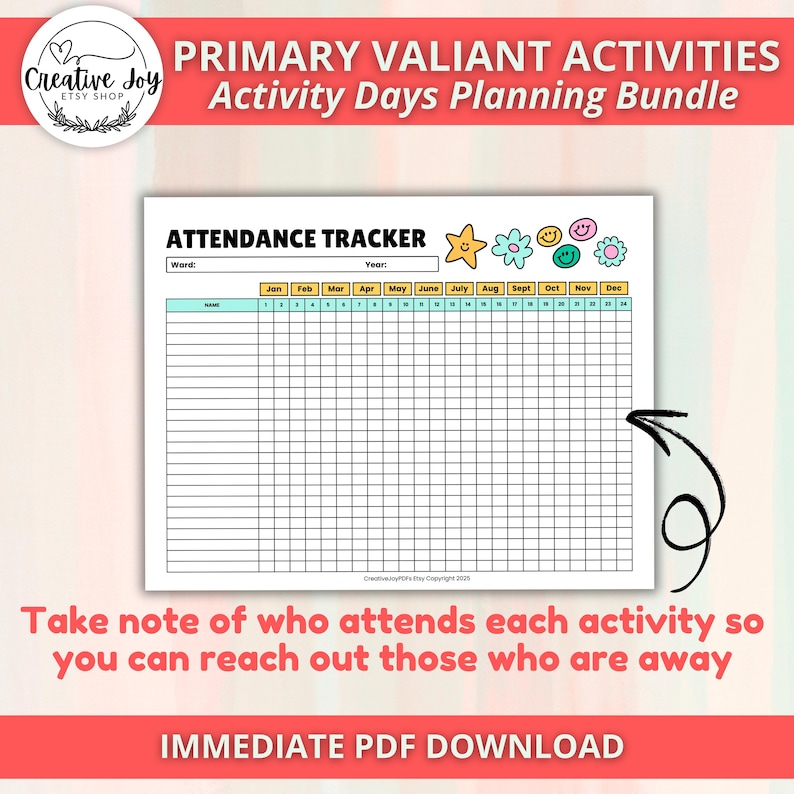 Primary Valiant Activities Printables | LDS Activity Days Planner ...