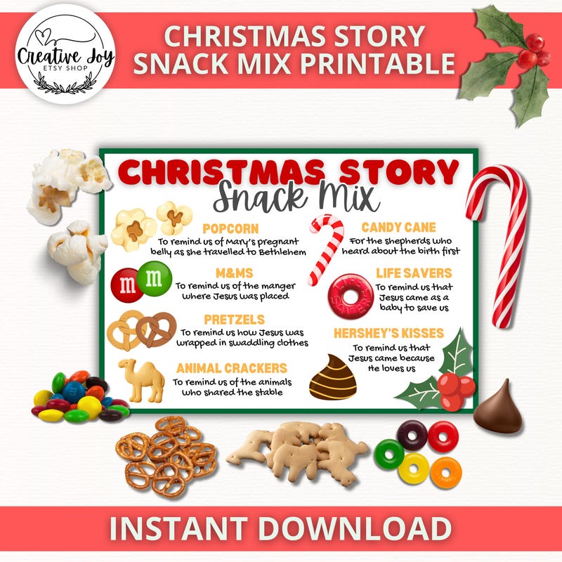 Christmas Tree Snacks Tag - Etsy