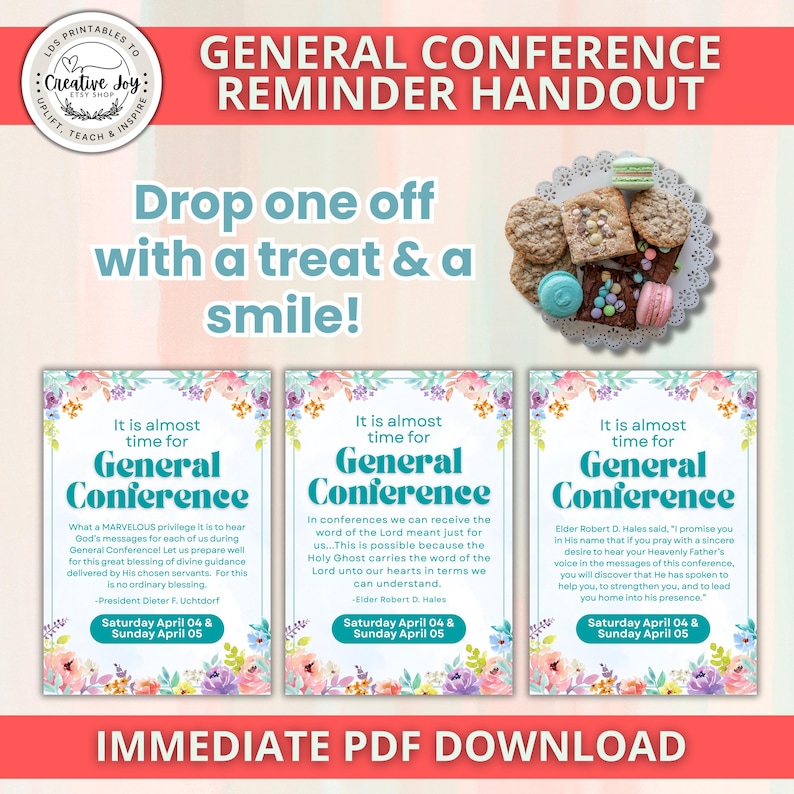 General Conference Reminder Handout | April 2026 Easter Edition ...