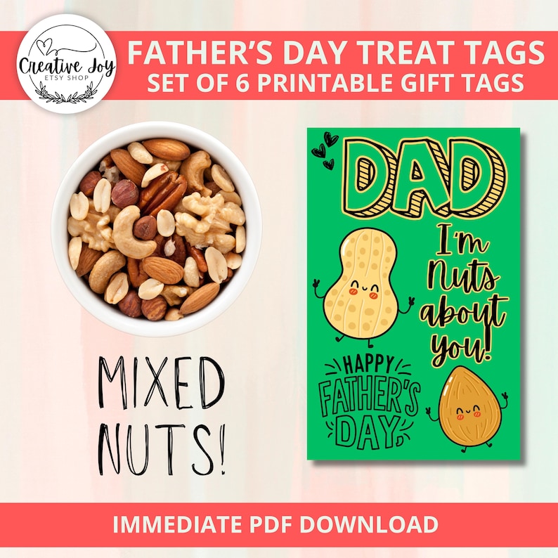 Printable Father's Day Treat Tags | Candy Grams | Father's Day Gift ...