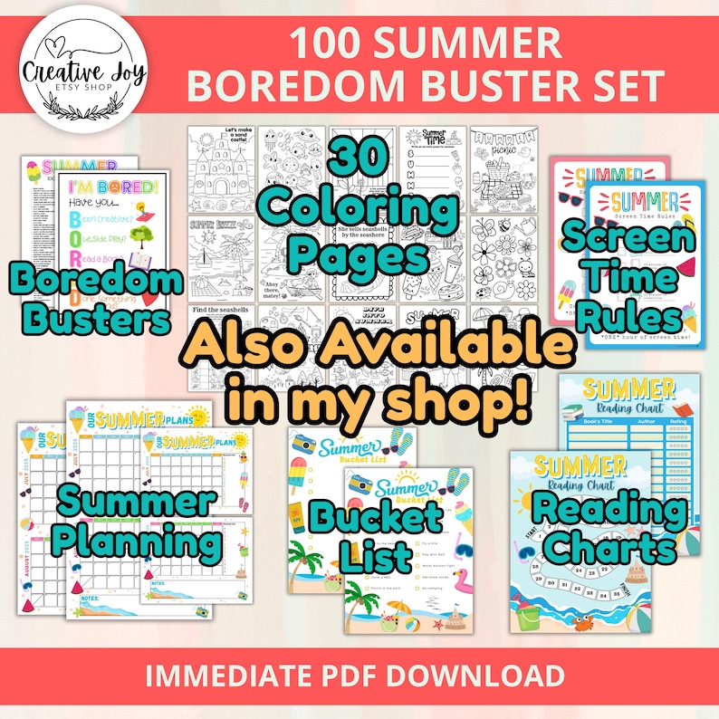 Summer Boredom Busters for Kids and Families | 100 Boredom Busters ...