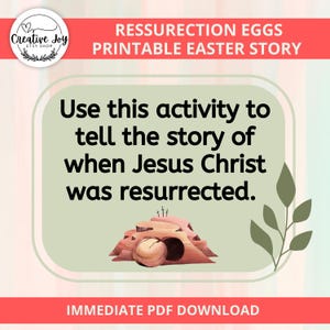 Resurrection Eggs Activity | Christian Easter Printable | 12 Days of ...