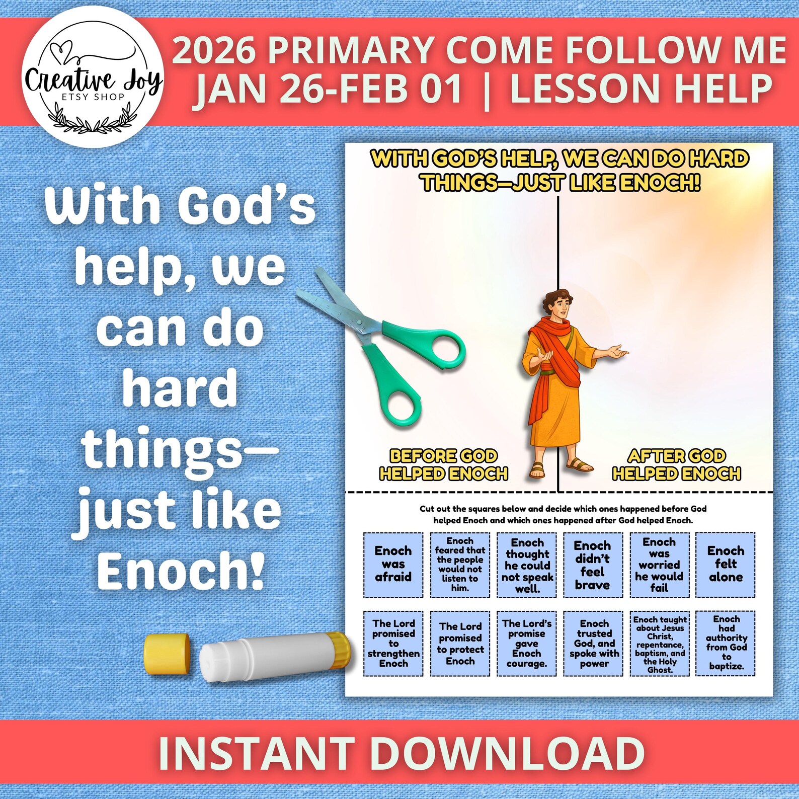 2026 Primary Come Follow Me Lesson Help Jan 26–feb 1 | Genesis 5, Moses ...