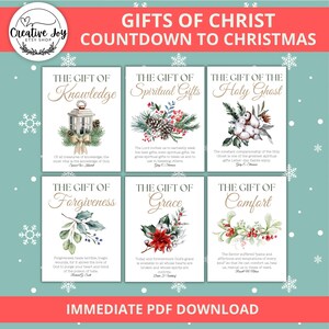 Gifts of Christ Christmas Countdown Cards | 30 Printable Cards ...