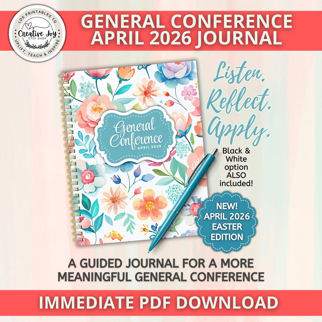 April 2026 General Conference Journal | LDS Conference Notebook ...