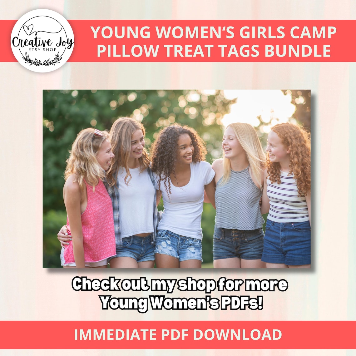 LDS Girls Camp Treat Tags Printable | Girls Camp Gift Tags | Pillow ...