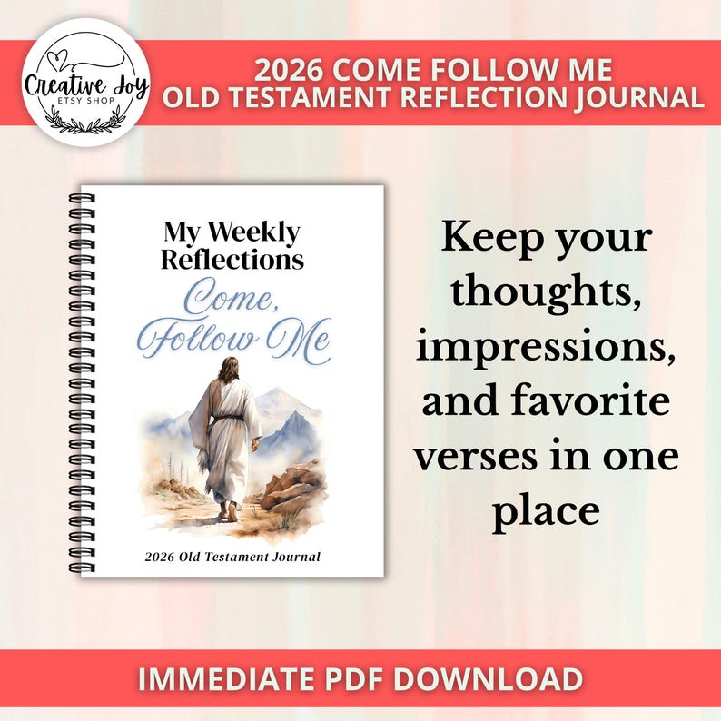 2026 Come Follow Me Old Testament Reflection Journal | 52 Week ...