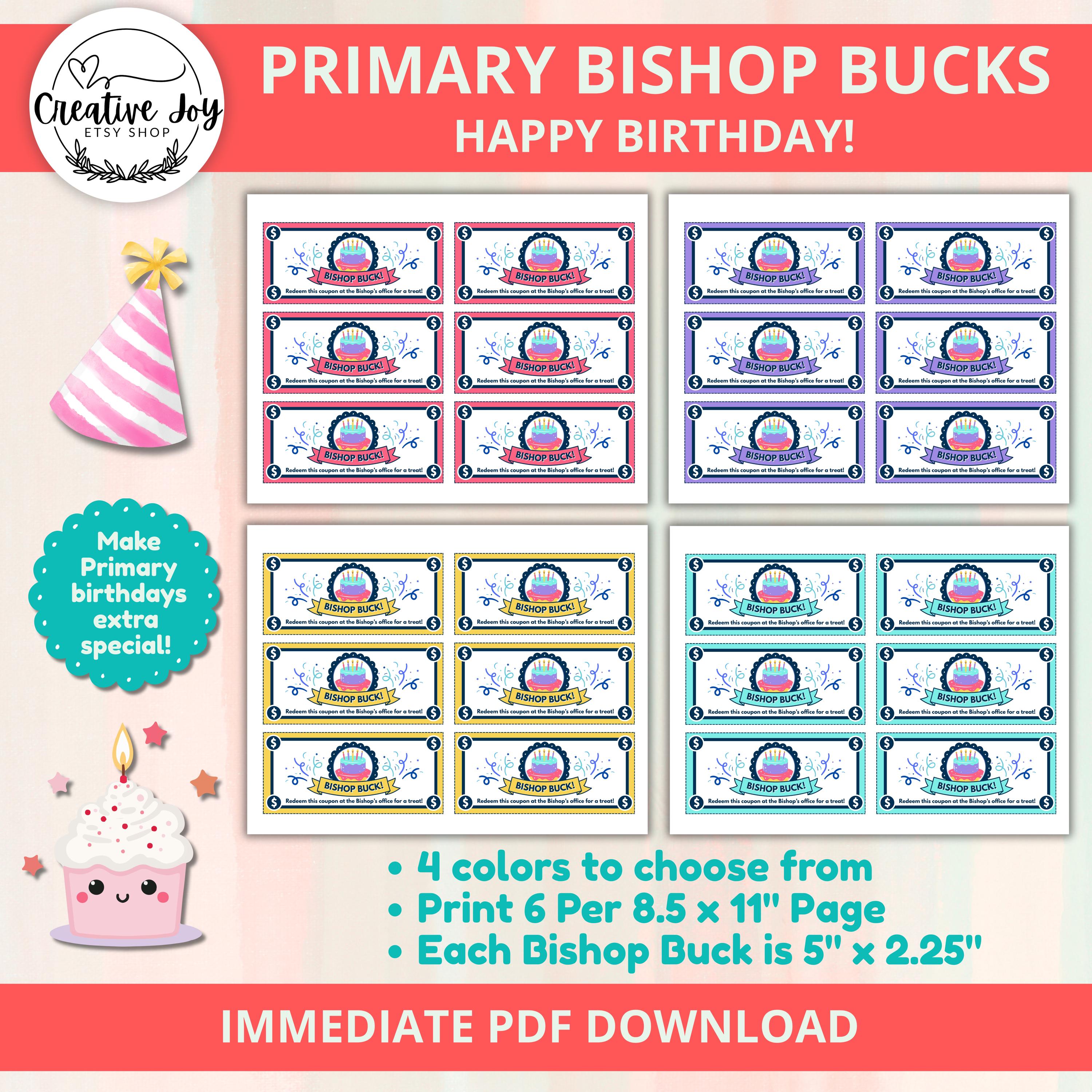 LDS Primary Birthday Bishop Buck | Happy Birthday | Primary Presidency ...
