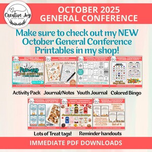 Primary General Conference Packet 2025 | 30 Fun LDS Activities for Kids With Coloring Pages ...