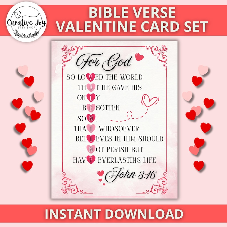 Bible Verse Valentine Cards Printable | LDS Christian Valentine Cards ...
