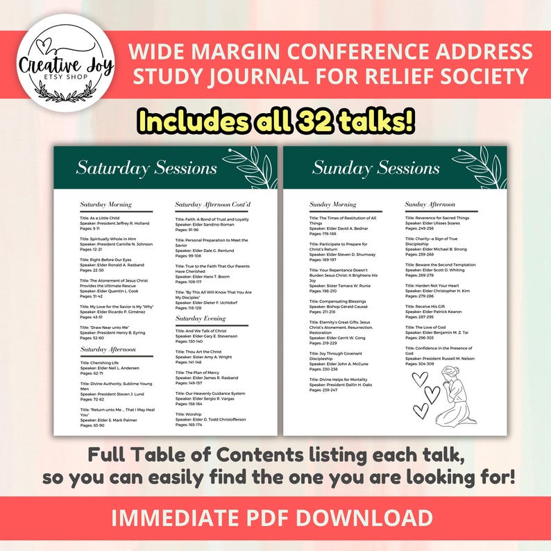 LDS General Conference Addresses April 2025 | Digital PDF | LDS Relief ...