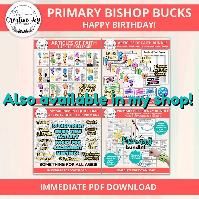 LDS Primary Birthday Bishop Buck | Happy Birthday | Primary Presidency ...