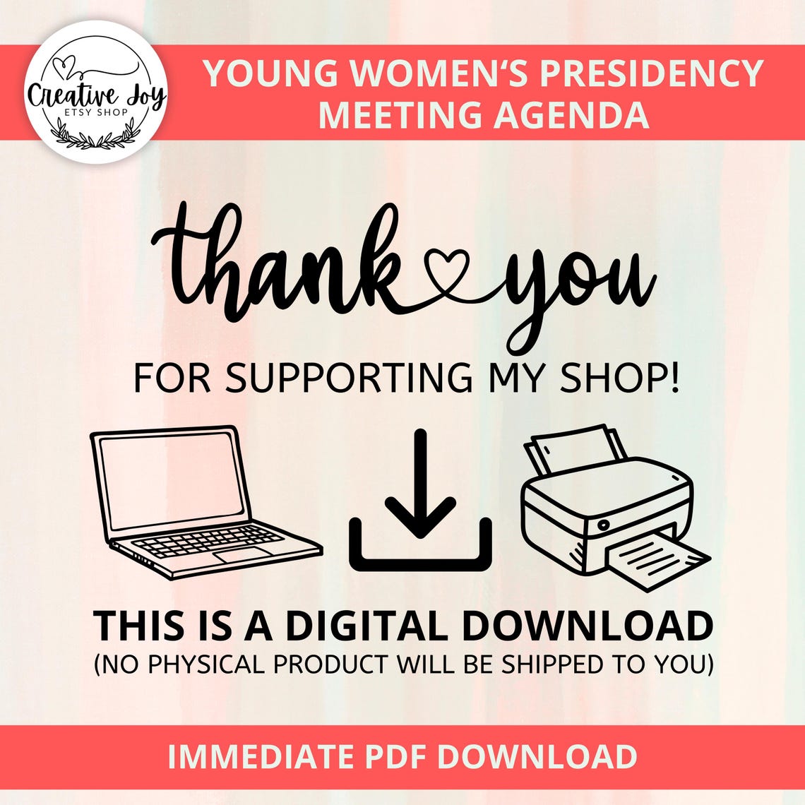 Young Women's Leader Meeting Agenda | LDS Young Women’s Presidency ...