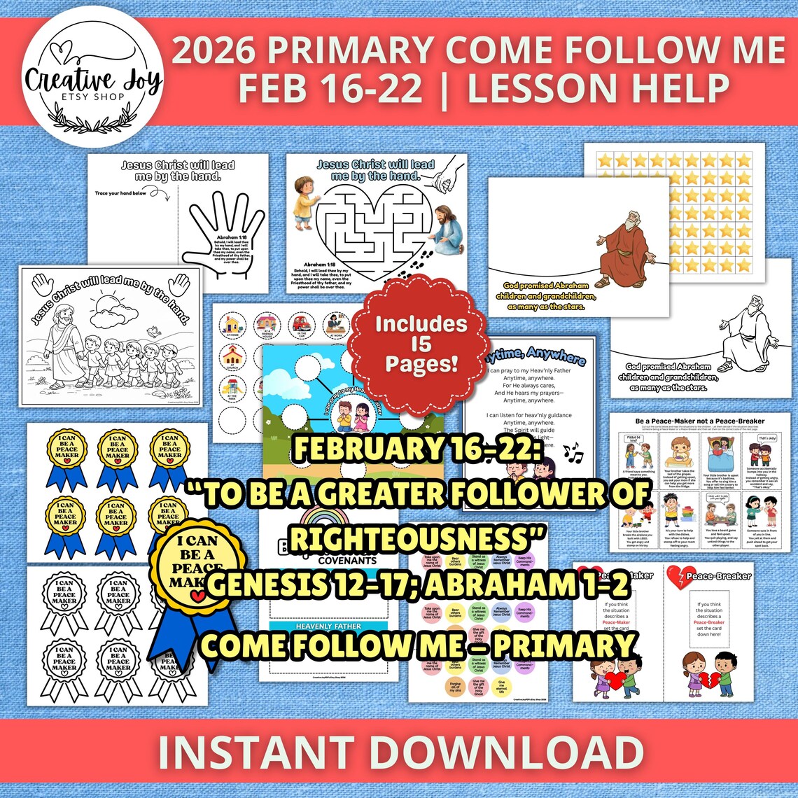 2026 Primary Come Follow Me Lesson Help | Feb 16–22 | Genesis 12–17 ...