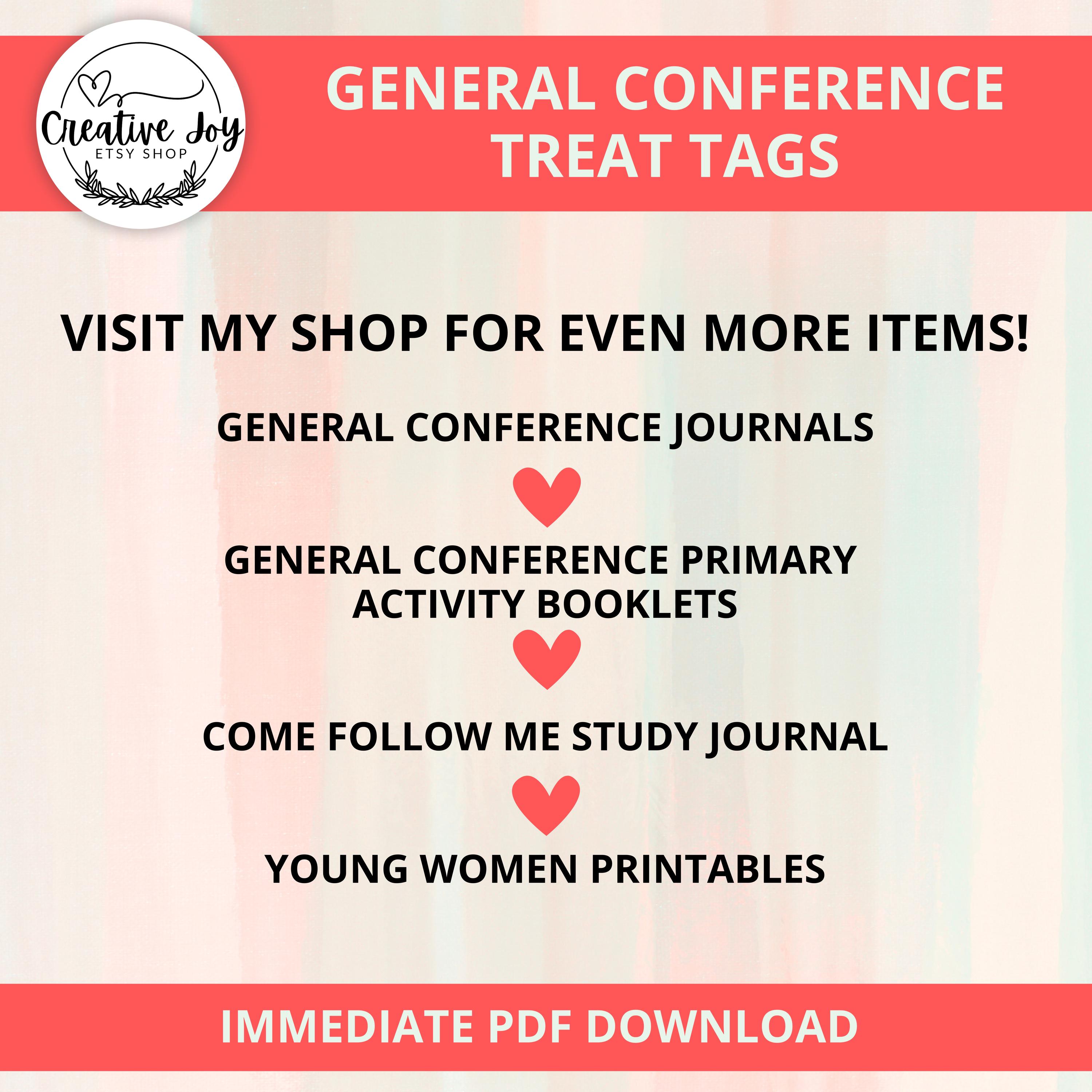 LDS General Conference OREO Treat Tag Printable | Young Women | Young ...