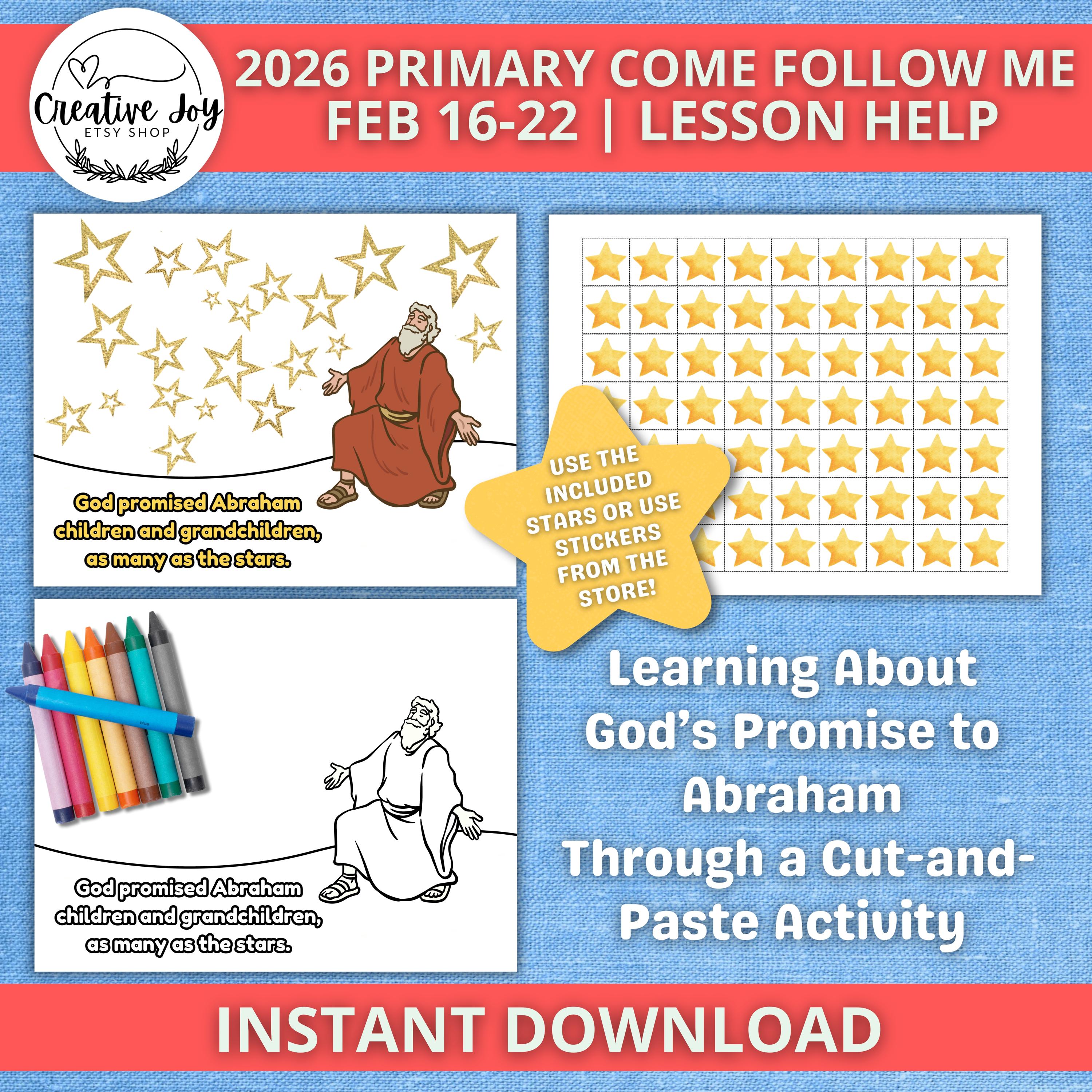 2026 Primary Come Follow Me Lesson Help | Feb 16–22 | Genesis 12–17 ...