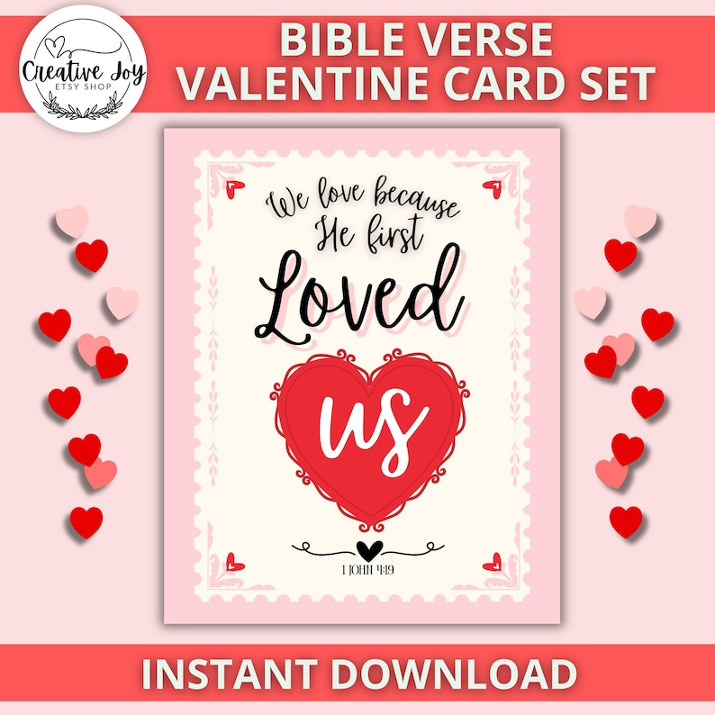 Bible Verse Valentine Cards Printable | LDS Christian Valentine Cards ...