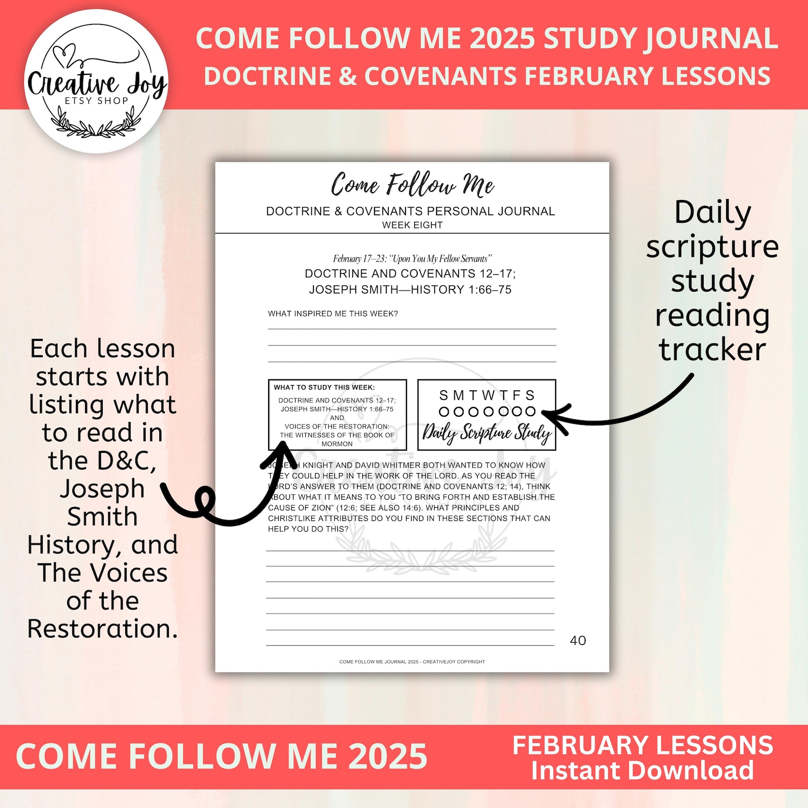Come Follow Me 2025 Doctrine and Covenants February Lessons | Study ...