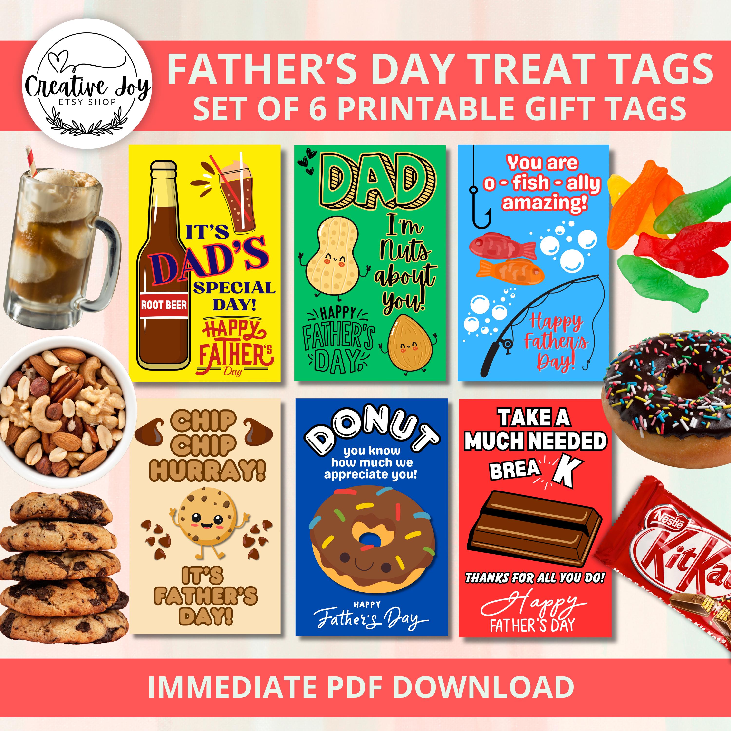 Printable Father's Day Treat Tags | Candy Grams | Father's Day Gift ...