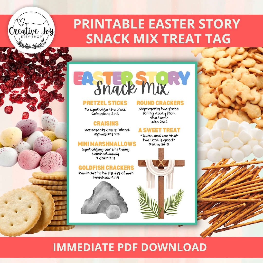 Easter Story Snack Mix Printable | Christ-centered Easter Activity ...