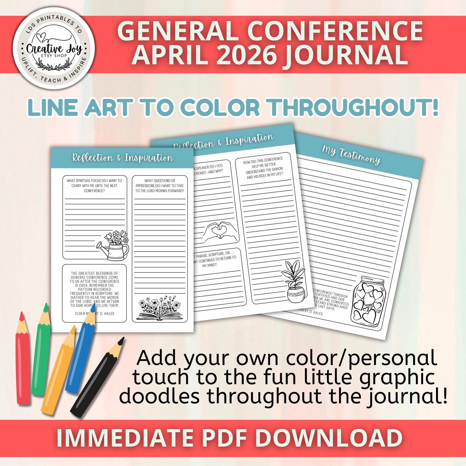 April 2026 General Conference Journal | LDS Conference Notebook ...