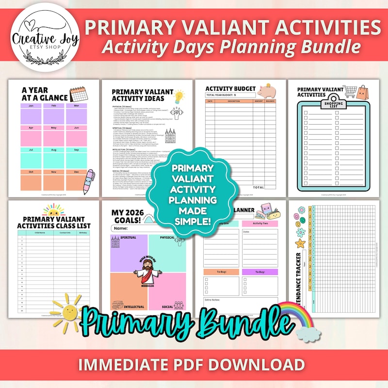 Planner Activity Days Lds - Etsy