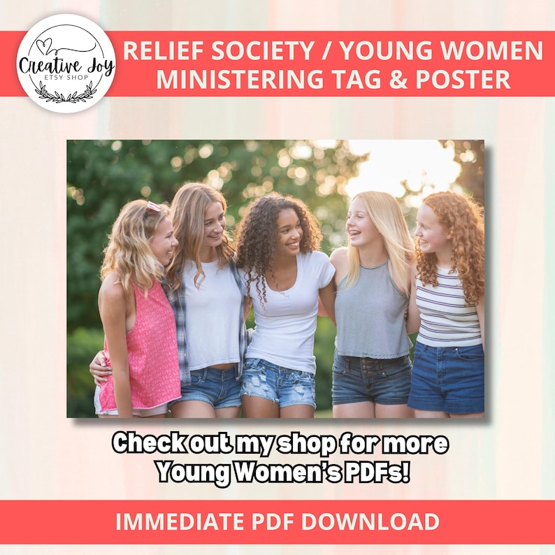 Simply Try It Relief Society Treat Tag | Quote About Ministering | LDS ...