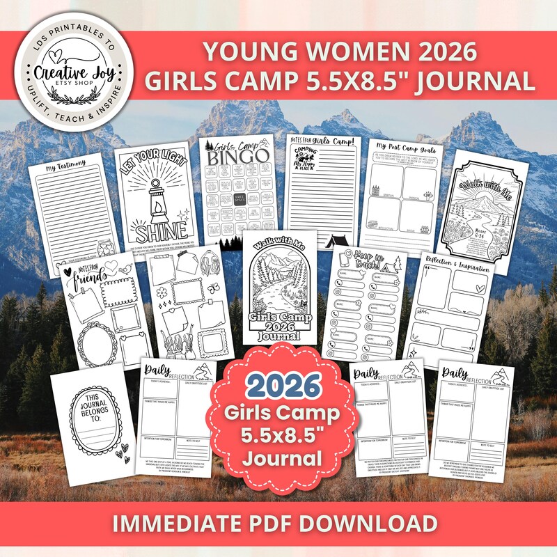 2026 Yw Camp Journal - Etsy
